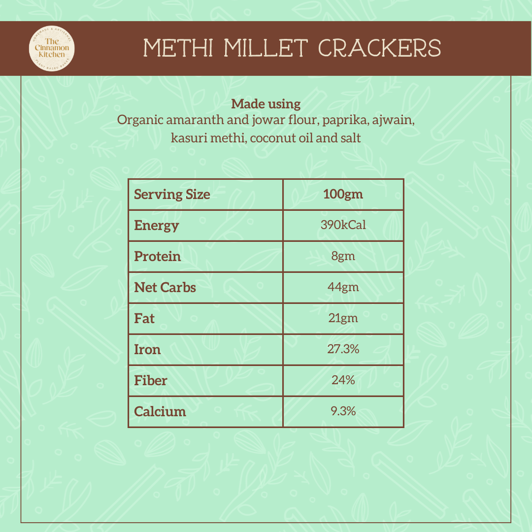 Shop the Best Methi Millet Crackers Online - Cinnamon Kitchen – The ...